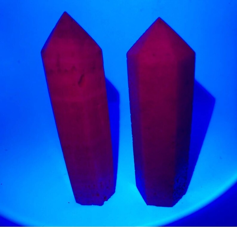 Honeycomb Ruby Crystal Tower Point 3.5” Glows Under UV - Etsy