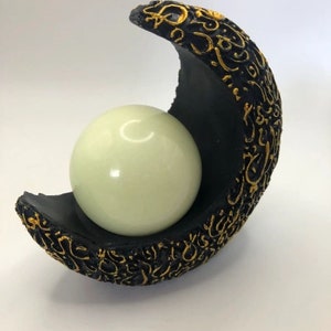 Moon Sphere Holder With Glow in the Dark Sphere Gift Set - Etsy