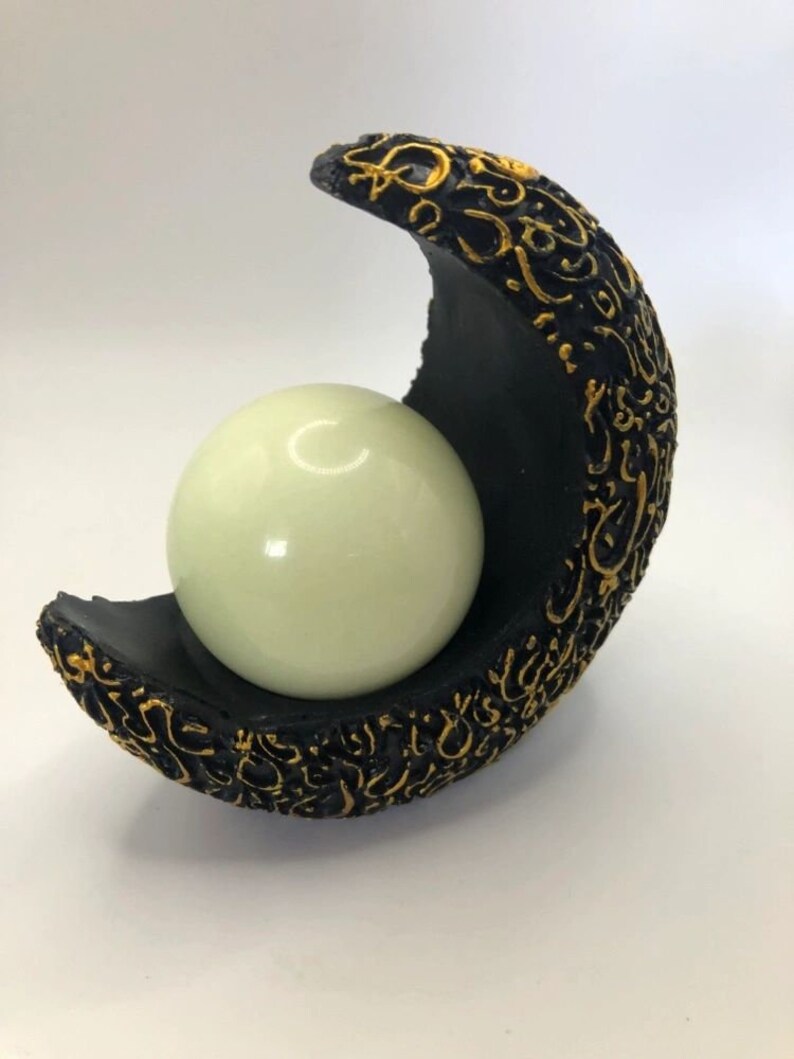 Moon Sphere Holder With Glow in the Dark Sphere Gift Set - Etsy