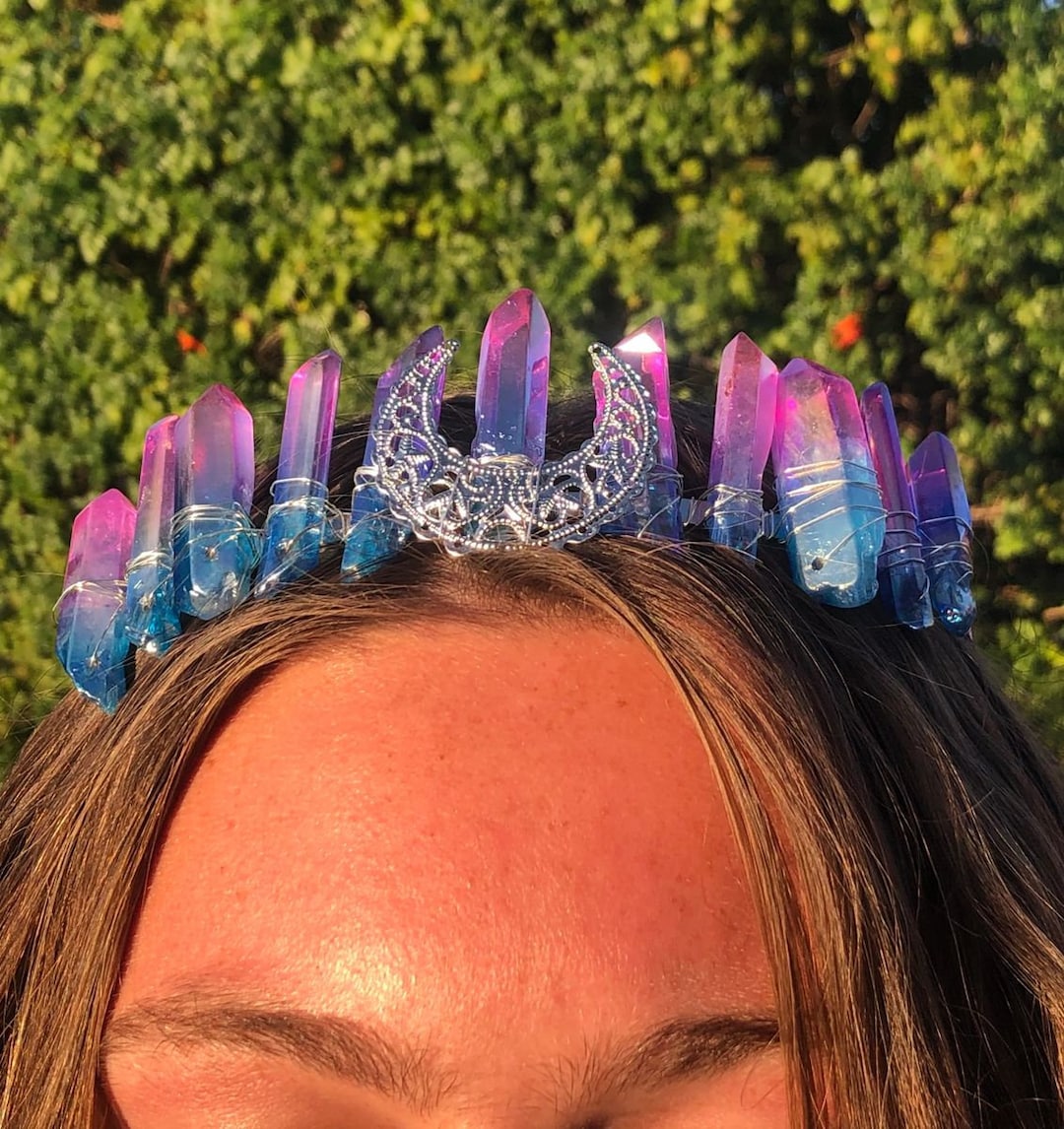 Crystal Crown With Moon - Etsy