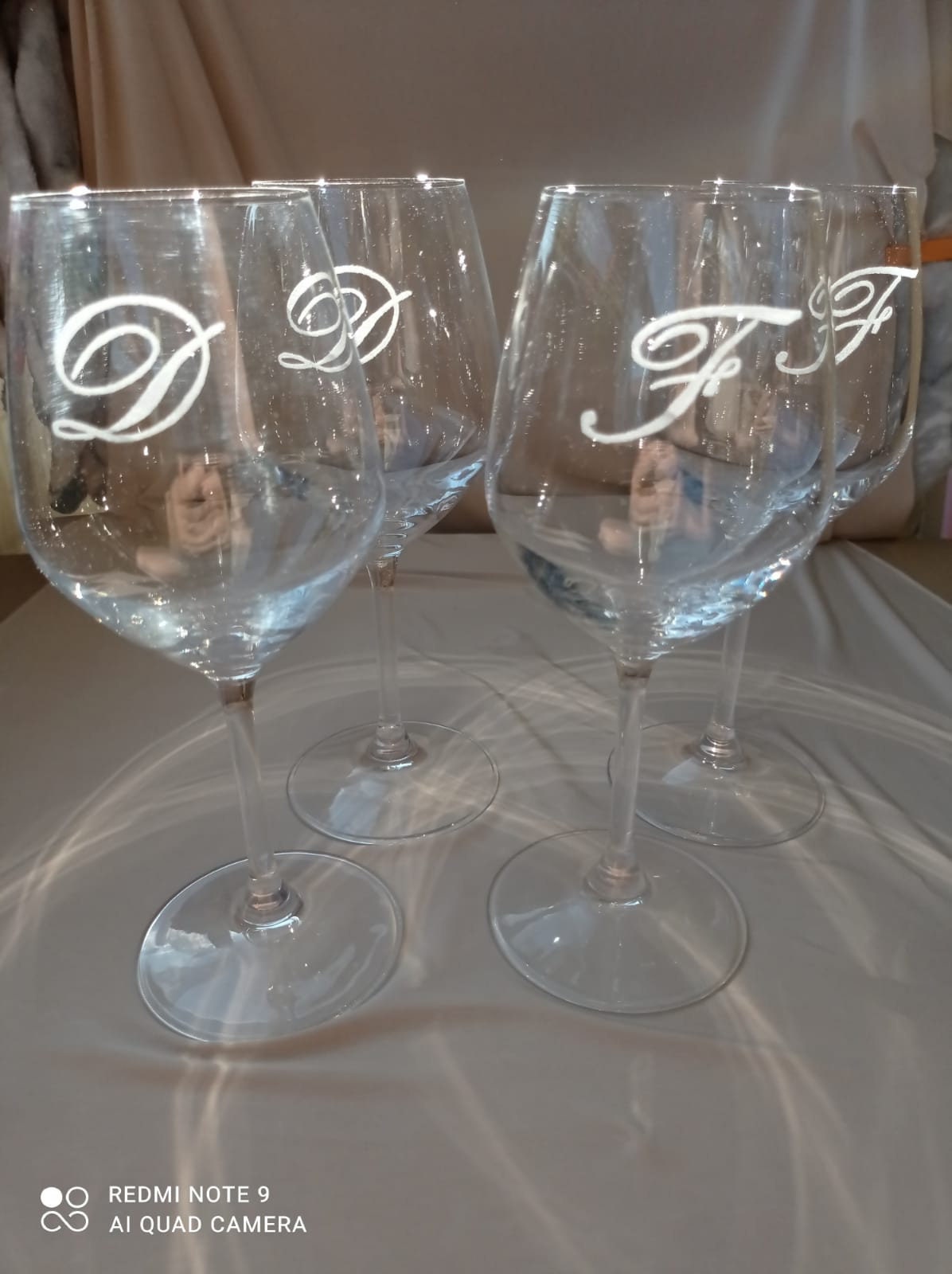 Pair of Personalized Glasses With Hand Engraving Initials, Names or ...