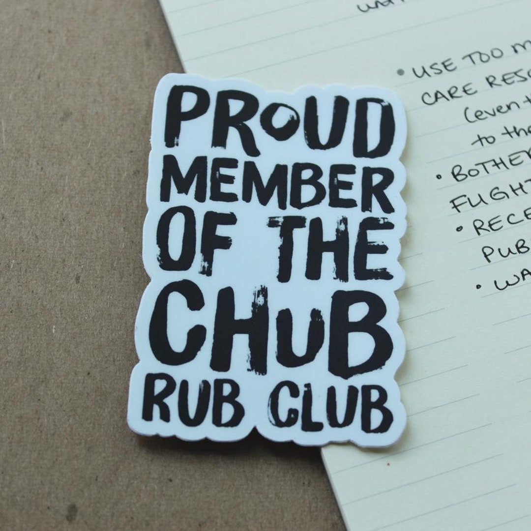 Chub Rub Club Sticker - Etsy
