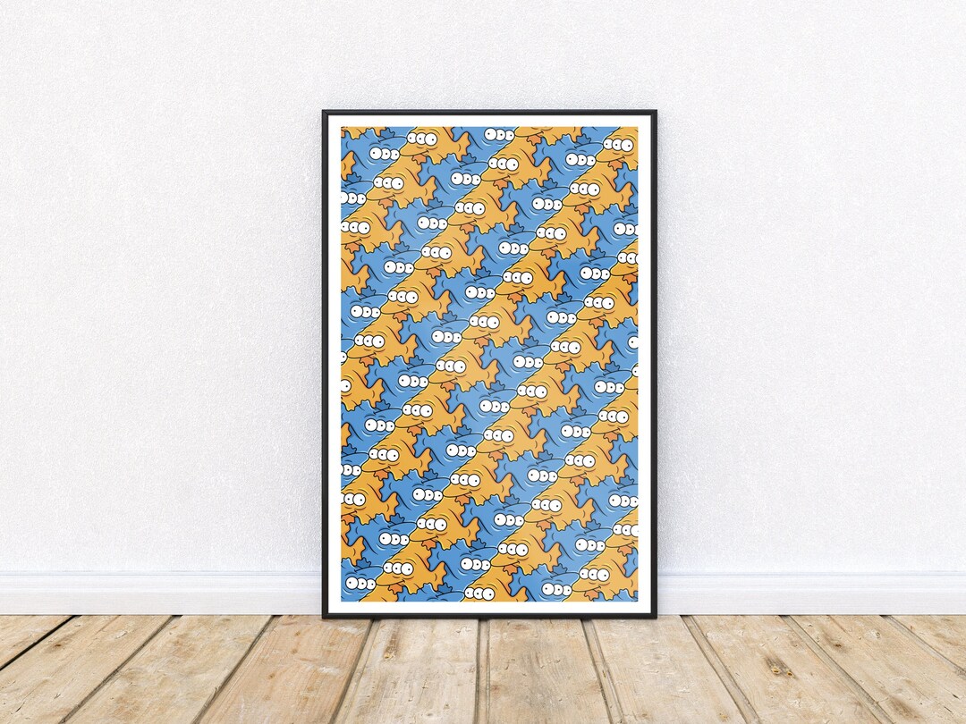 Simpsons Blinky Tessellation Poster Print: 11x 17 Unframed Wall Hanging ...
