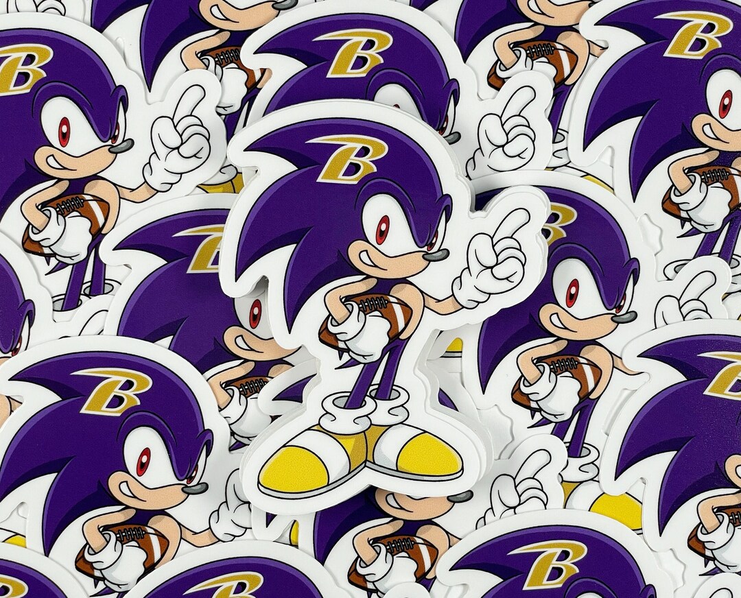 Baltimore Ravens Sticker, Sonic the Hedgehog Sticker, Laptop Sticker ...