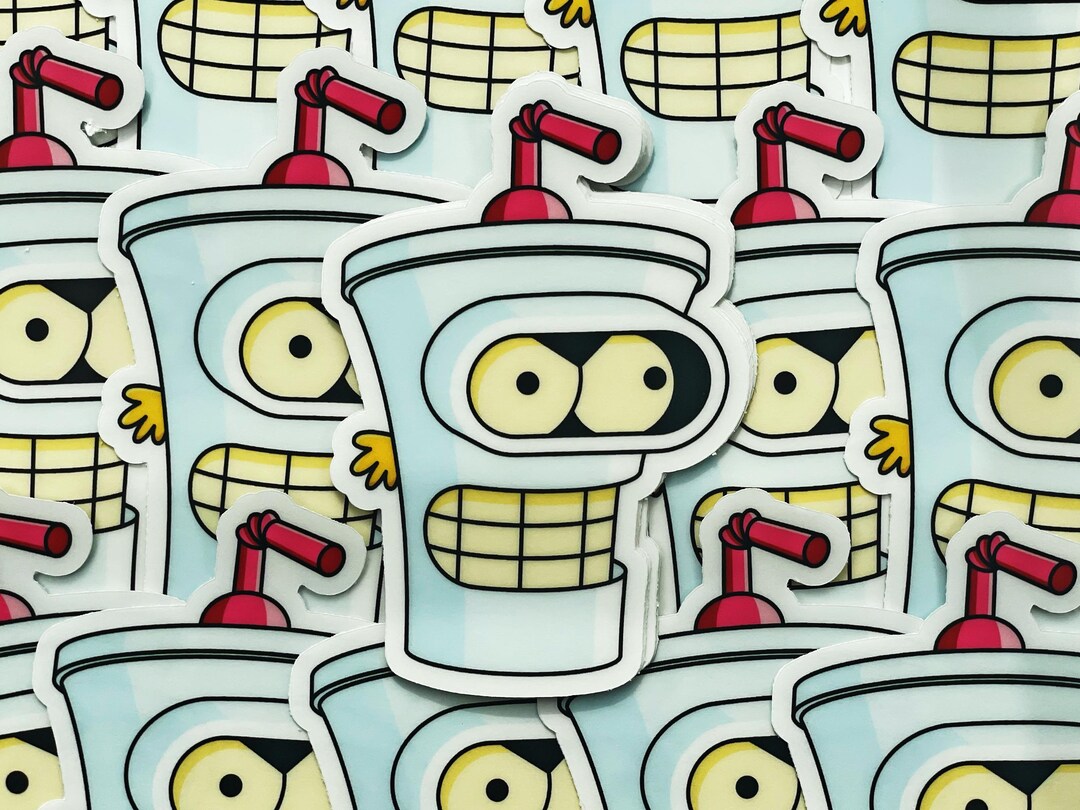 Futurama Bender Sticker, Aqua Teen Hunger Force Sticker, Master Shake ...
