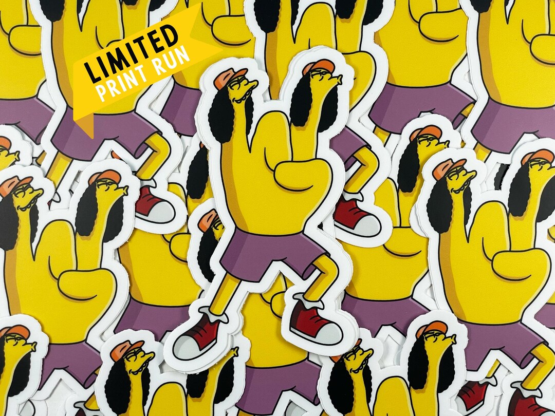 Otto Mann Simpsons Rock Sticker, 4 Inch Vinyl Waterproof Die Cut ...
