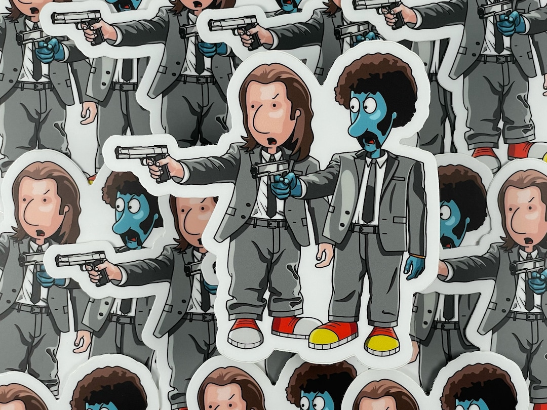 Doug and Skeeter Pulp Fiction Sticker, 4 Inch Vinyl Waterproof Die Cut ...