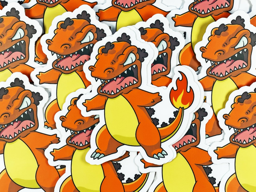 Rugrats Reptar Charmander Sticker: 3 Inch Vinyl Waterproof Die Cut ...