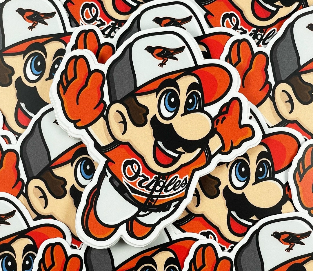 Baltimore Orioles Mario Bros. Sticker: Waterproof Vinyl Die Cut - Etsy