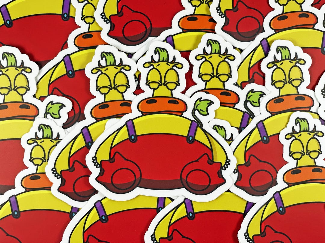 Rocko Heffer Snorlax Sticker: 3 Inch Vinyl Waterproof Die Cut, Unique ...