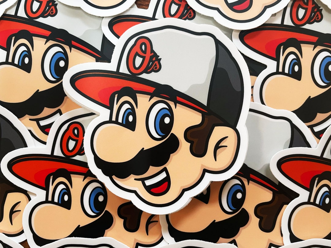 Baltimore Orioles Baseball Mario Sticker: 3 Inch Vinyl Waterproof Die ...