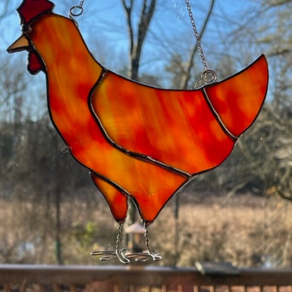 Stained Glass Patterns Chicken - Etsy