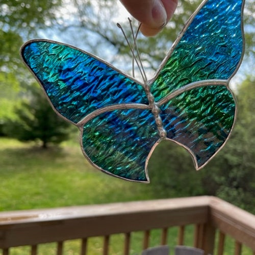 Flying Butterfly Stained Glass Nevertheless Window - Etsy