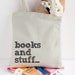 Books and Stuff Themed Shopping / Tote Bag - Etsy