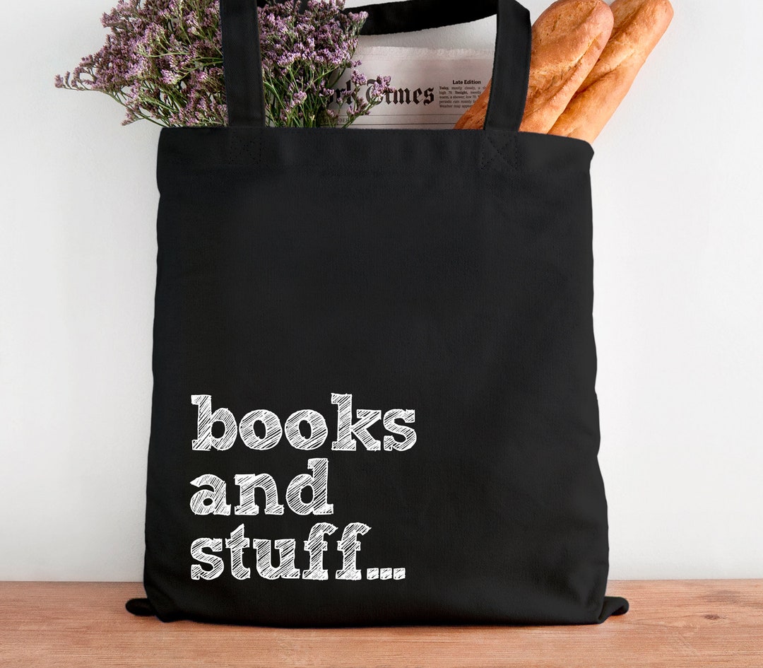 Books and Stuff Themed Shopping / Tote Bag - Etsy
