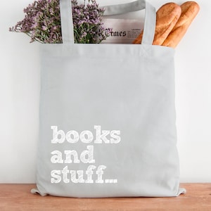 Books and Stuff Themed Shopping / Tote Bag - Etsy