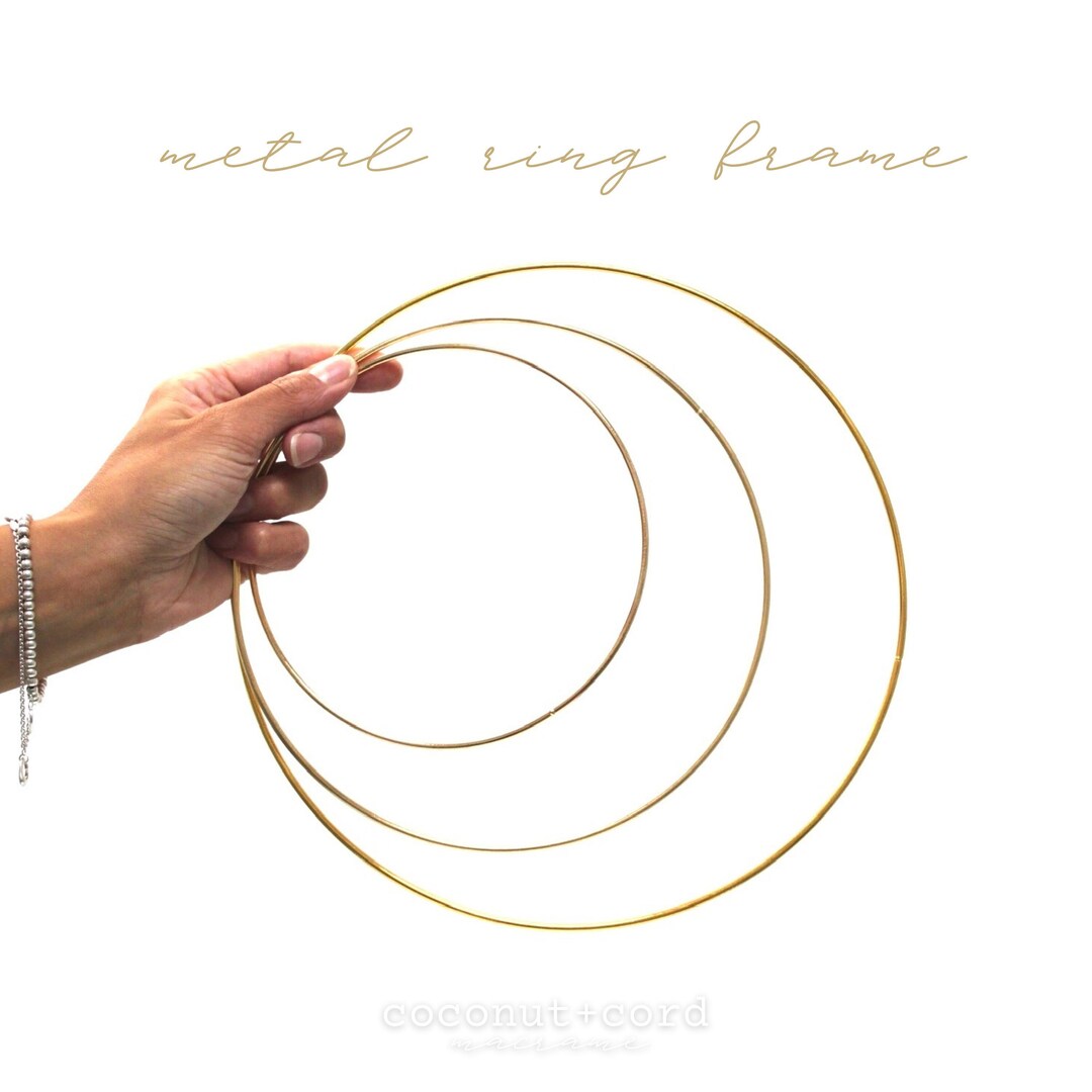 Metal Ring Frame • 3 Sizes: 6" 8" 10" • Gold Finish • Diy Decor ...