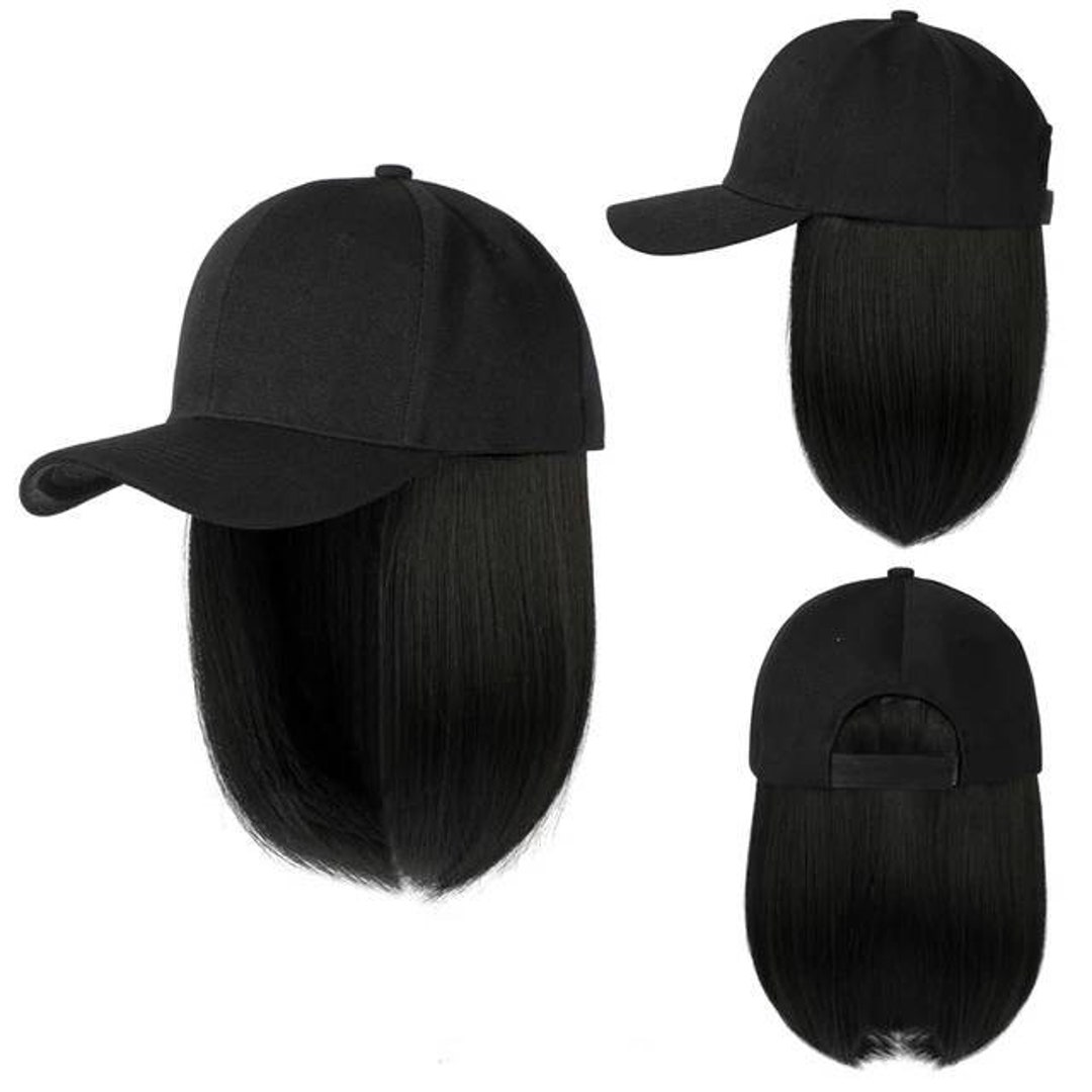Baseball Cap Wig Short - Etsy