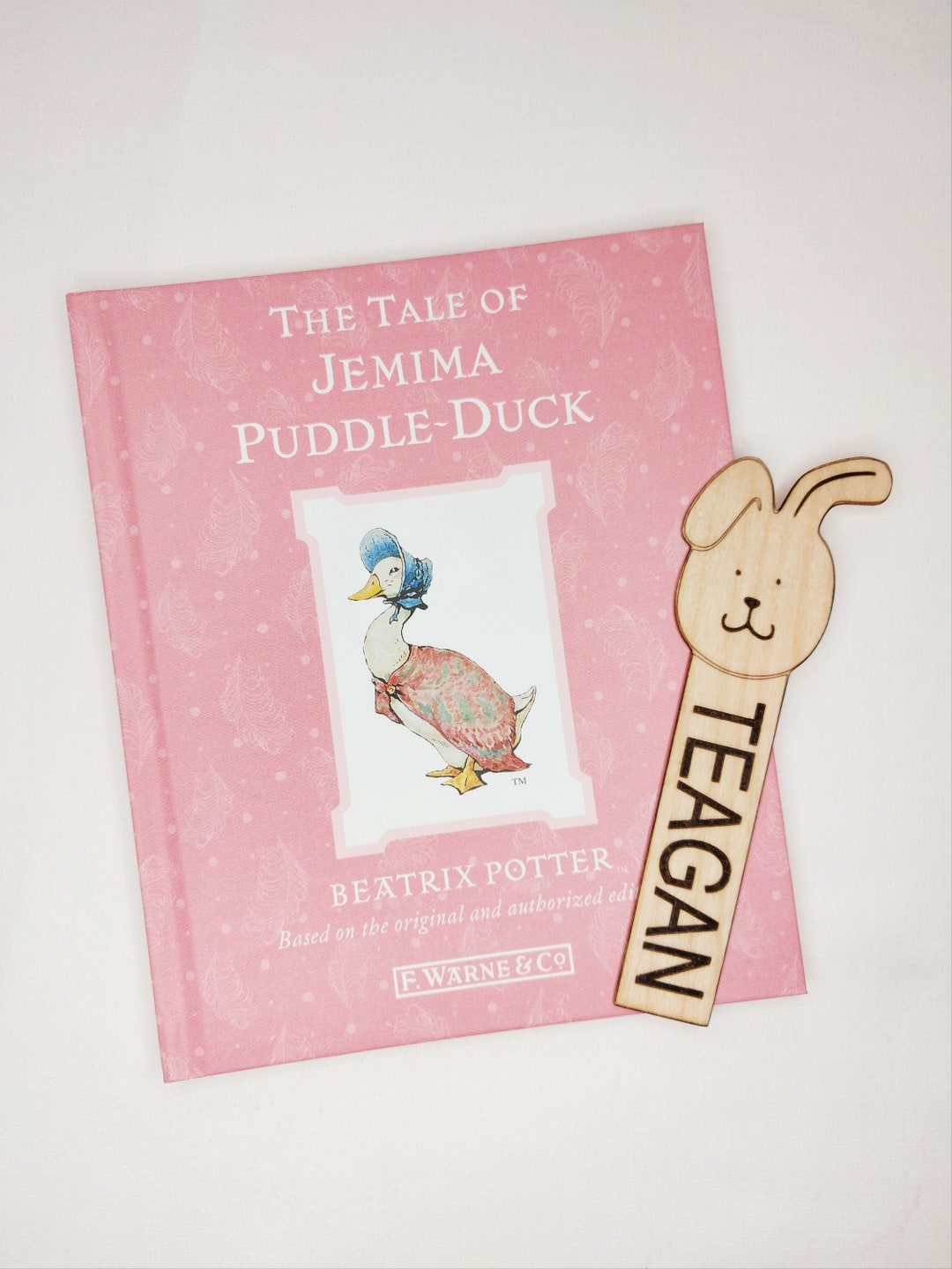 Children's Wooden Bookmark, Bunny Character, Reading Aid, Learning Tool ...
