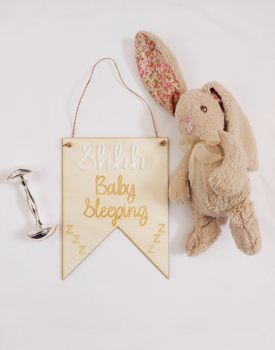 Shhh Baby Sleeping Hanging Sign for Nursery Door, Front Door, Baby Sleeping Plaque, Baby Shower ...