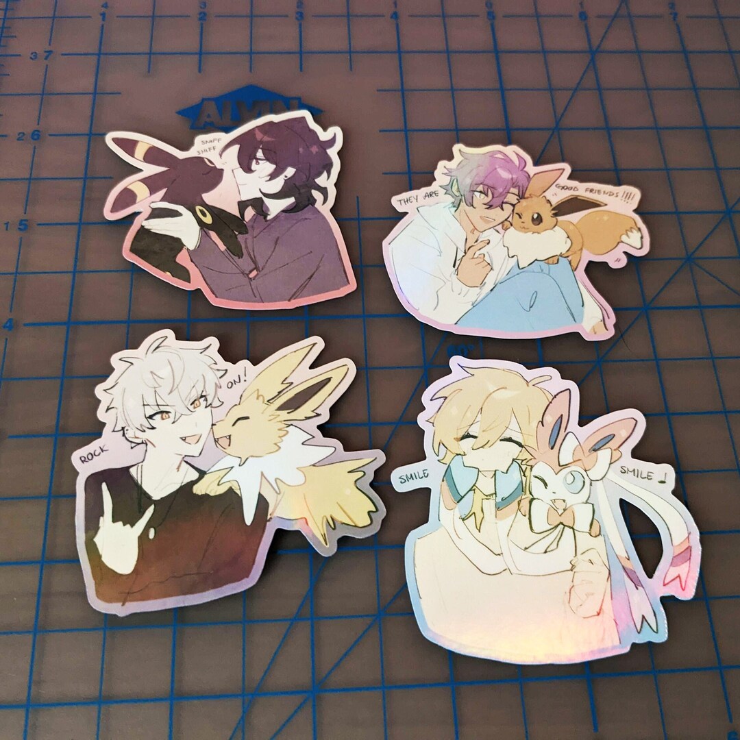 Enstars Undead Eeveelutions 2.5 Holographic Vinyl Stickers - Etsy
