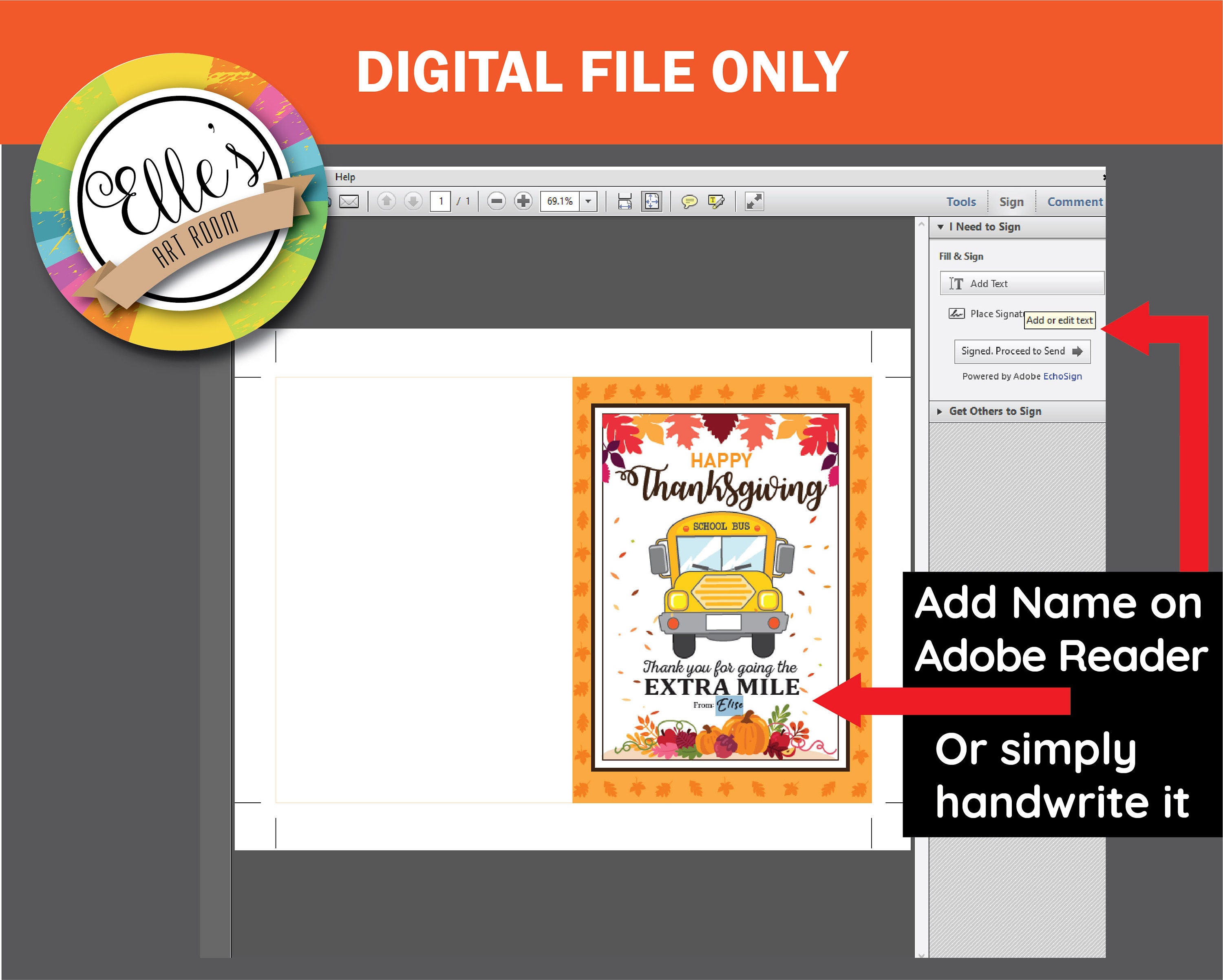 Printable Thanksgiving Day Card for BUS DRIVER - Etsy