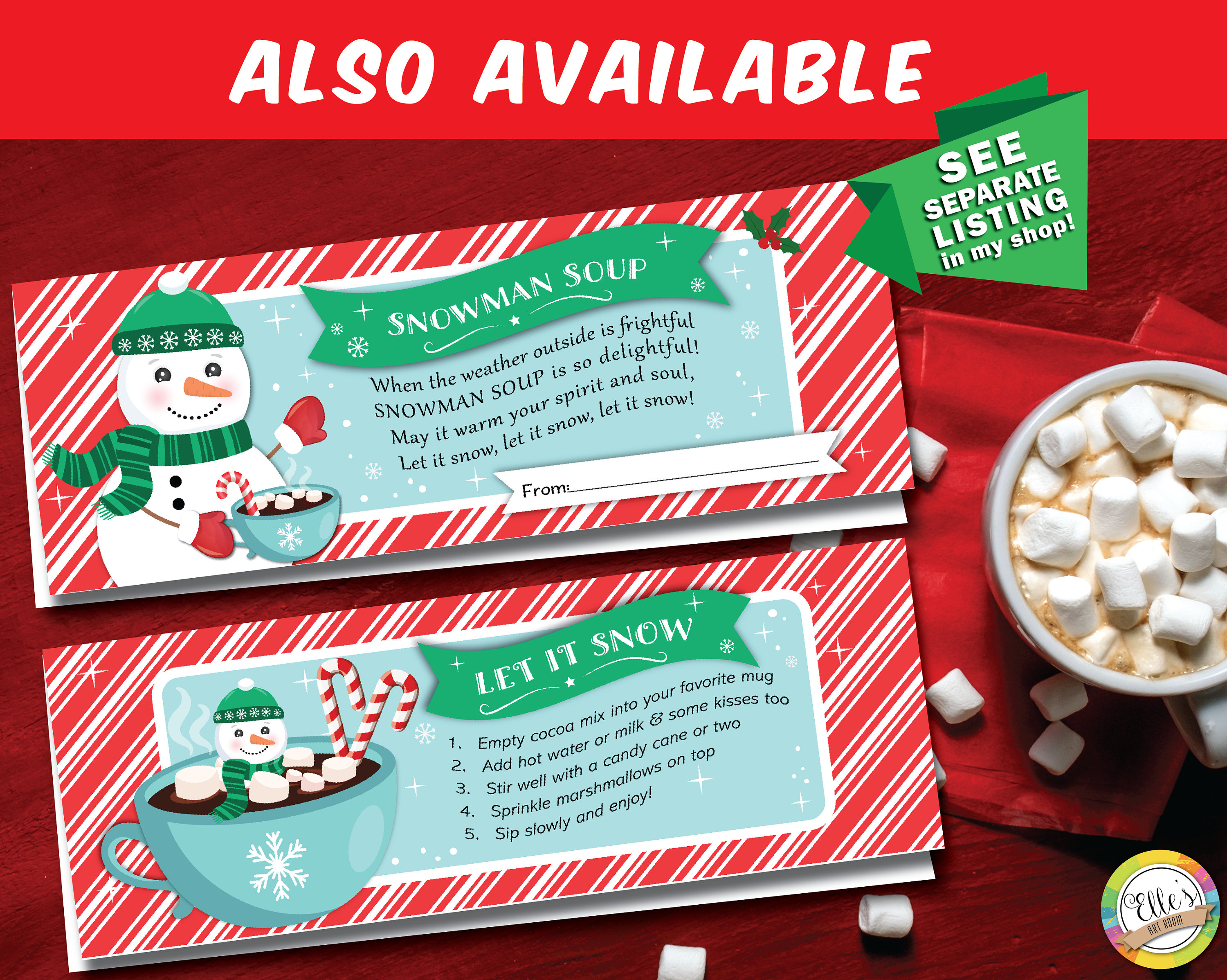 Printable Treat Bag Topper, Snowman Soup, Downloadable Treat Topper ...