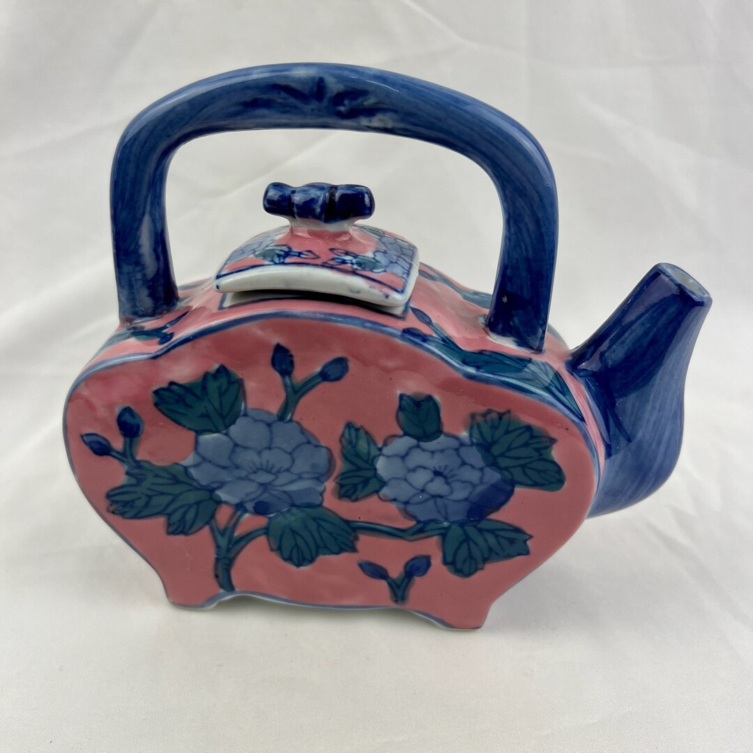 Vintage Ceramic Ben Rickert Teapot, Small Flat Pink 6"x6" One Cup - Etsy