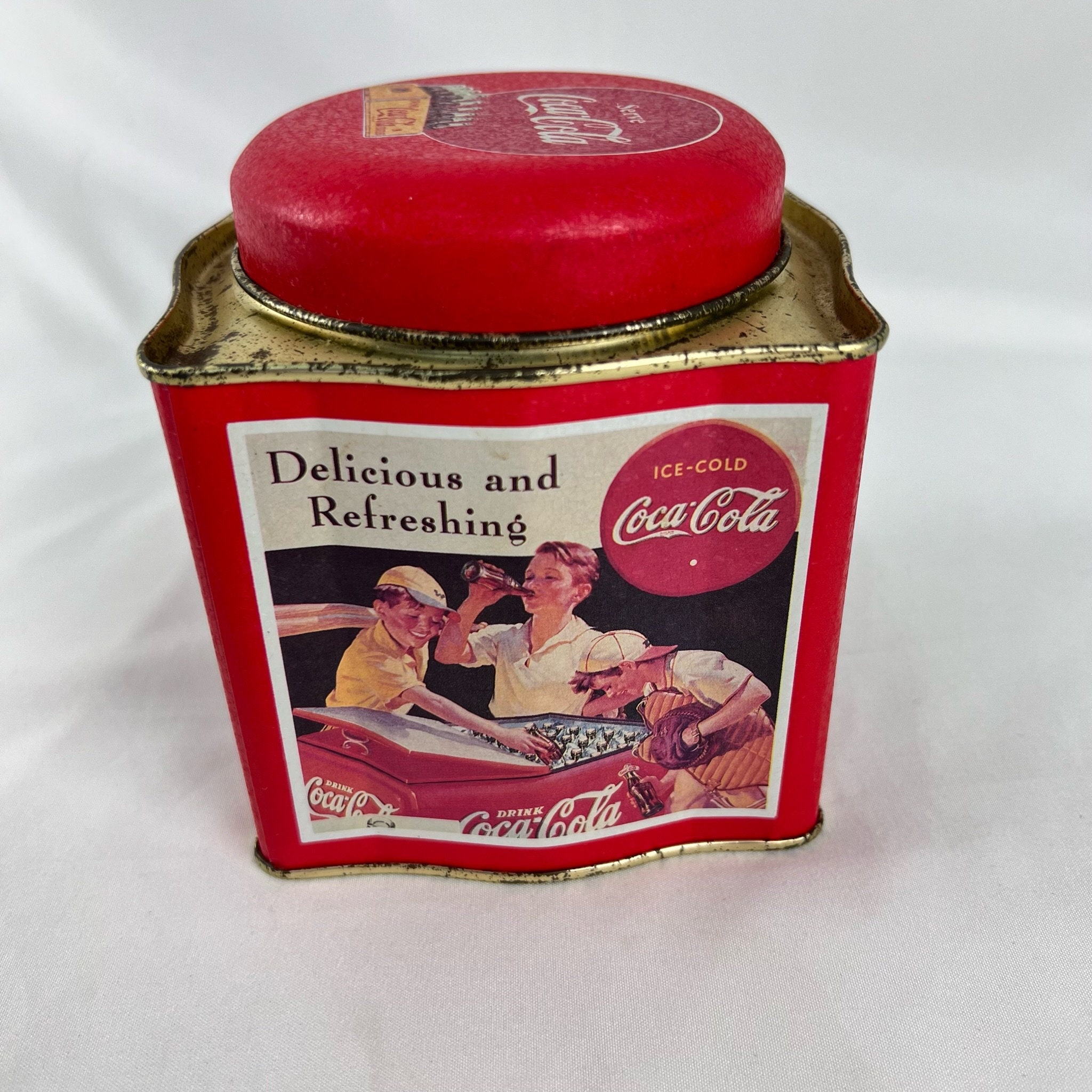 Vintage 1992 Coca Cola Small Tin Container by the Tin Box - Etsy