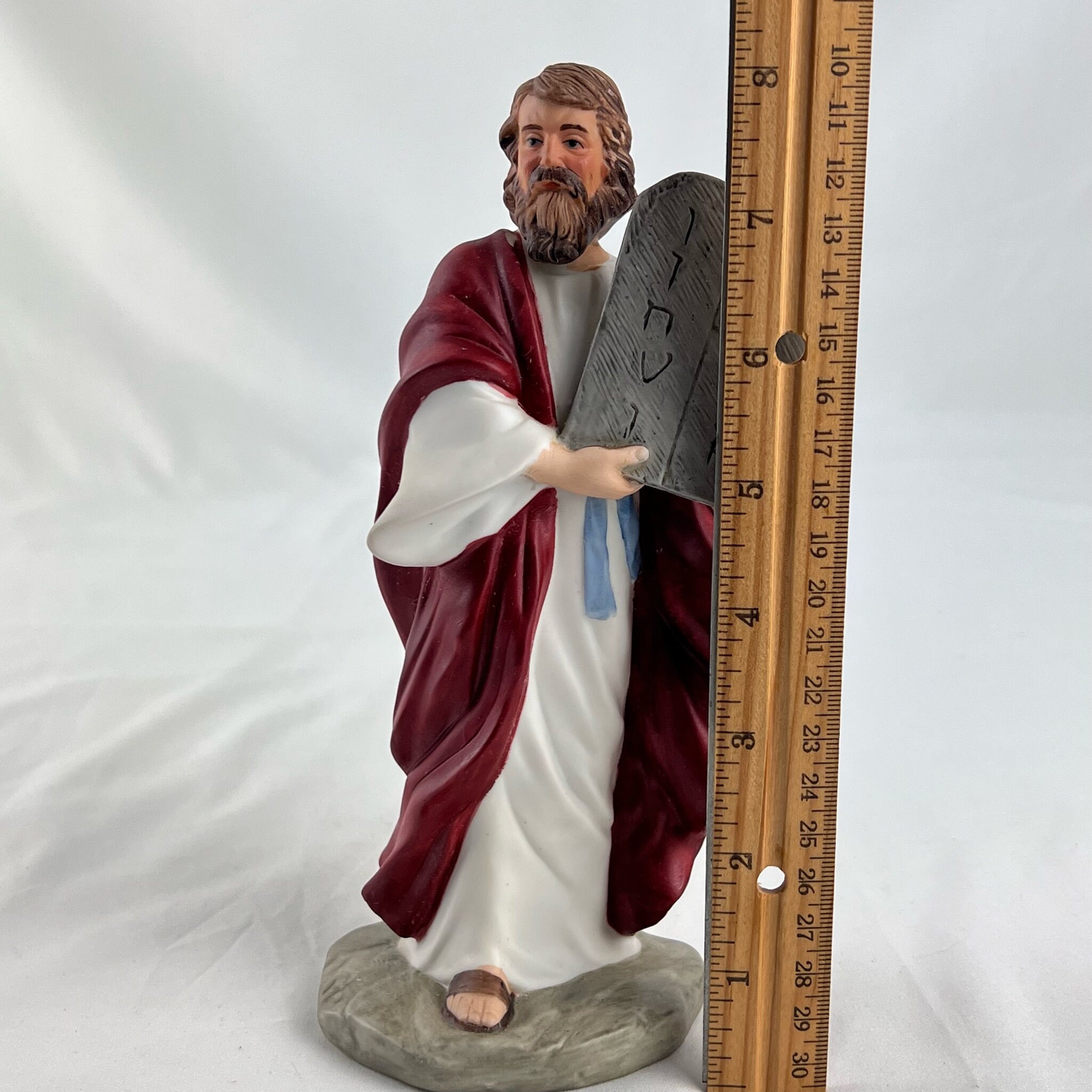 Vintage Homco Religious Biblical Painted Moses With the Tablet Figurine ...