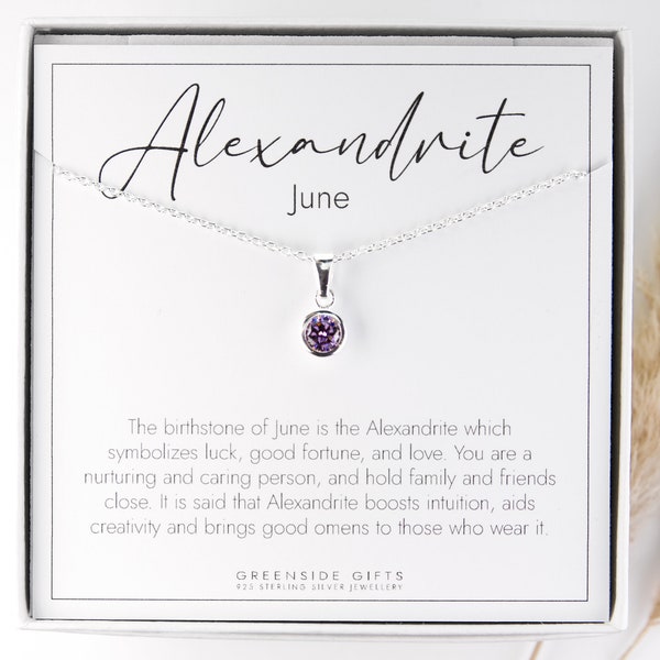 June Birthstone Necklace - Etsy
