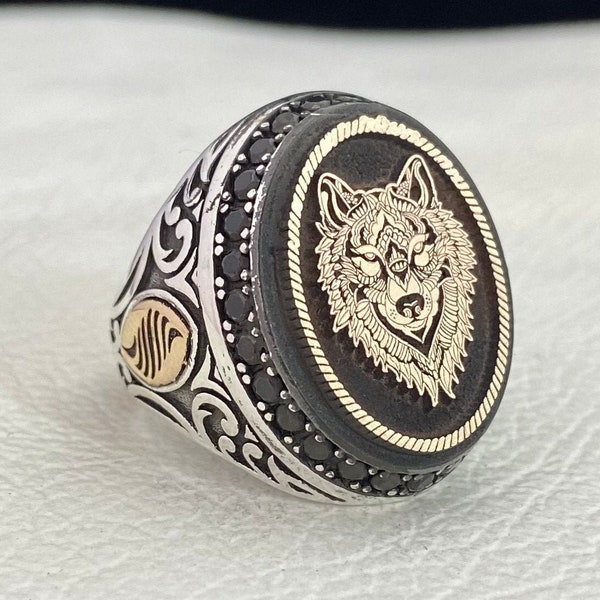Wolf Ring - Etsy