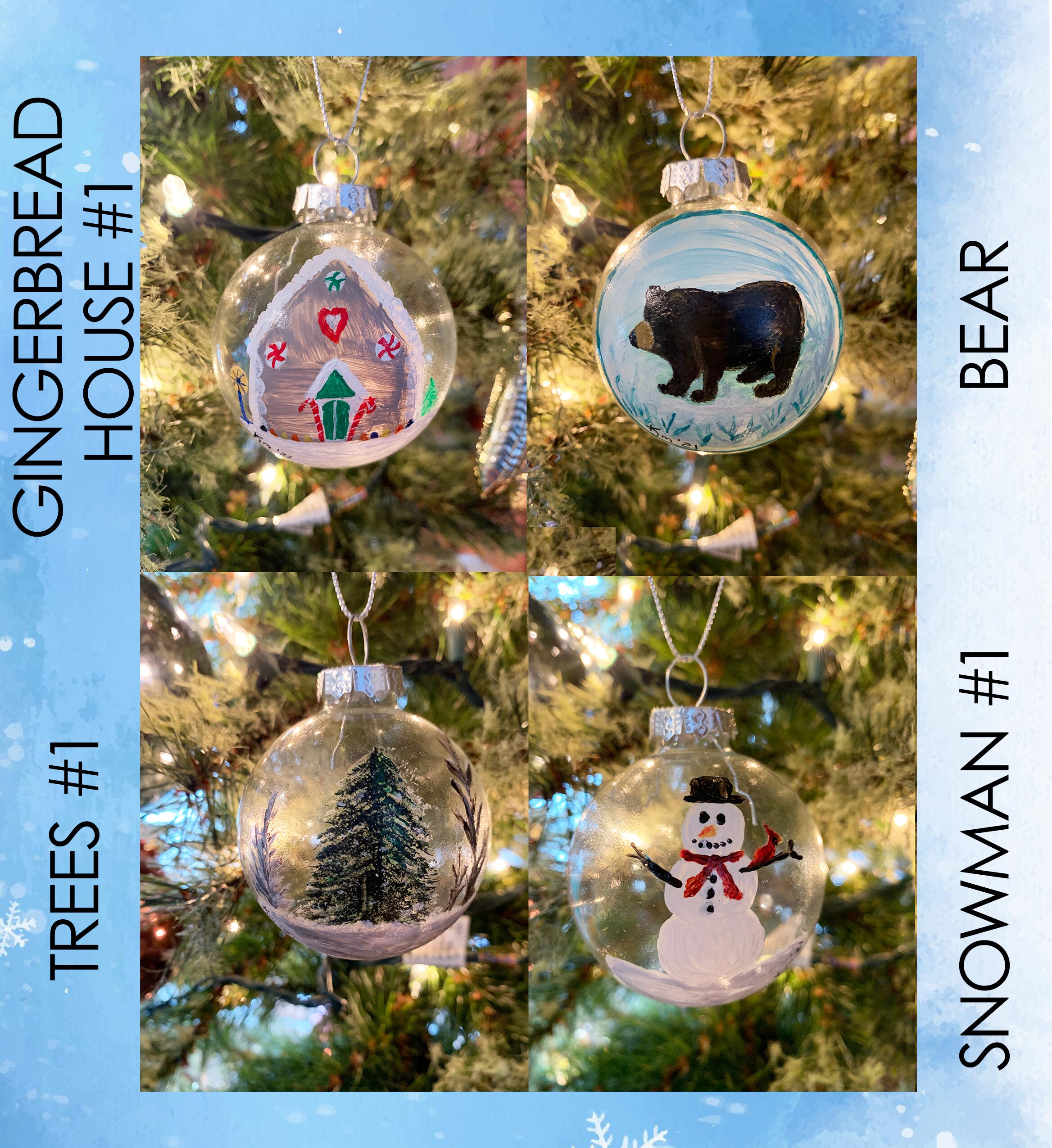 Hand-painted Glass Ornaments - Etsy