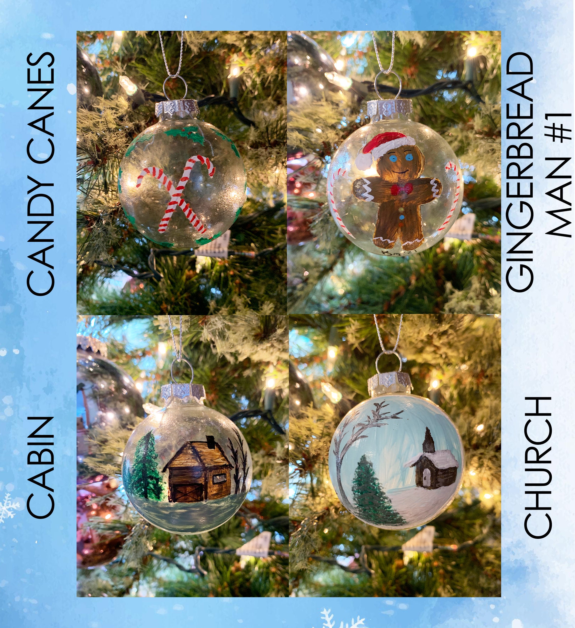 Hand-painted Glass Ornaments - Etsy