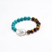 Brazil Gemstones Bead Bracelet, Turquoise, Tiger's Eye Beads, Baroque ...