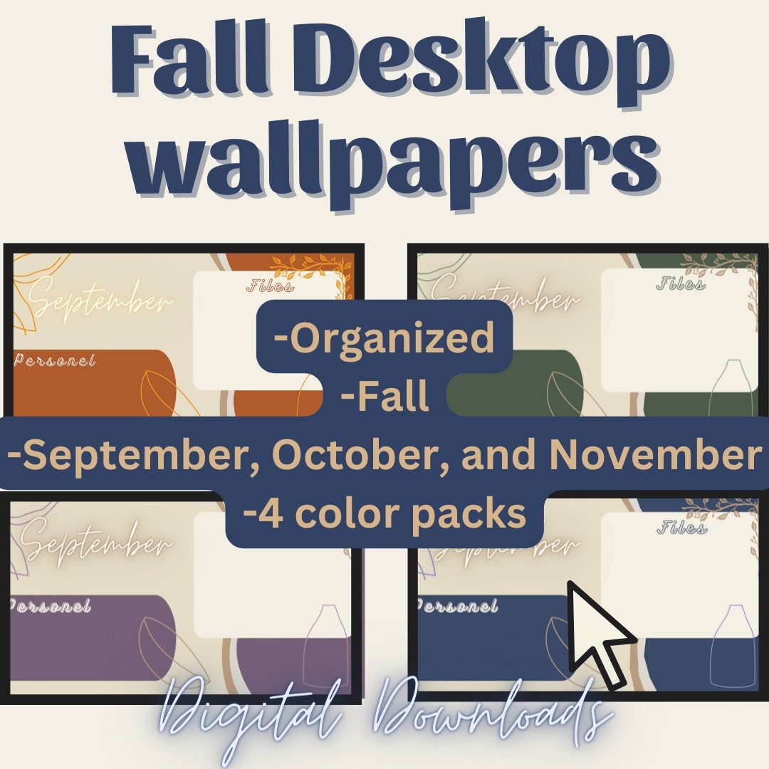Fall Desktop Organizer Digital Pack - Etsy