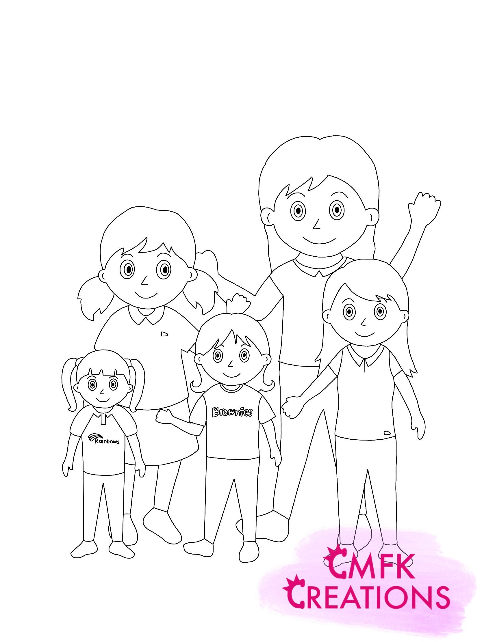 Girlguiding All Sections Colouring in Print digital Download - Etsy