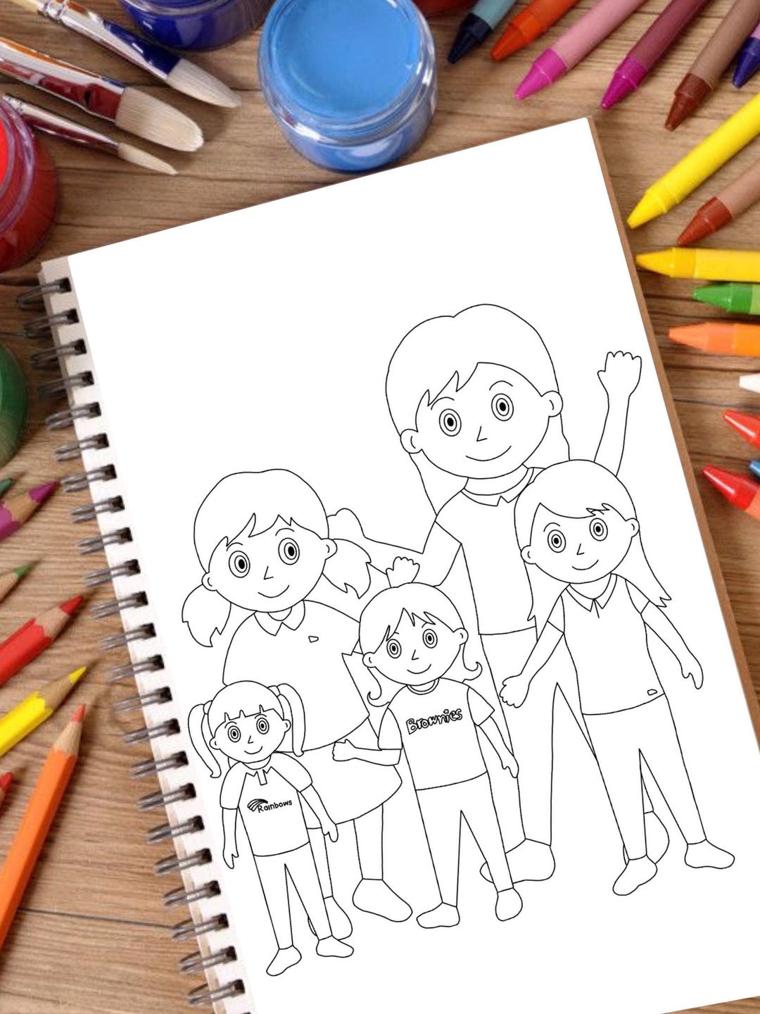 Girlguiding All Sections Colouring in Print (digital Download) - Etsy