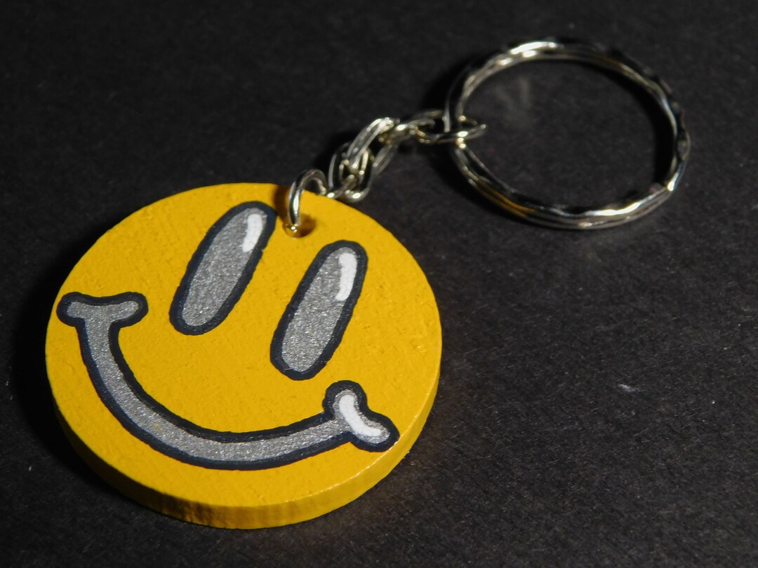 Smiley Face Keychain I Choose Joy Keychain Hand Painted Custom - Etsy