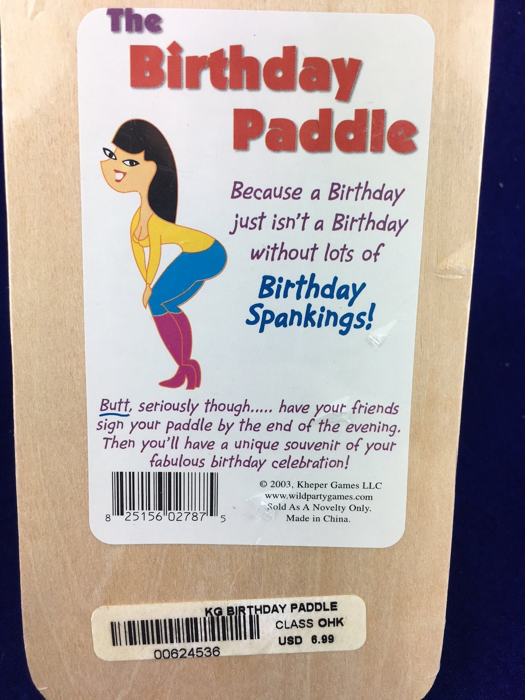 New Birthday Spanking Paddle Vintage 2003 Etsy