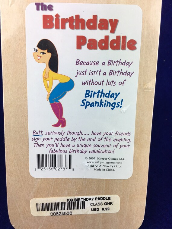 New Birthday Spanking Paddle Vintage 2003 Etsy