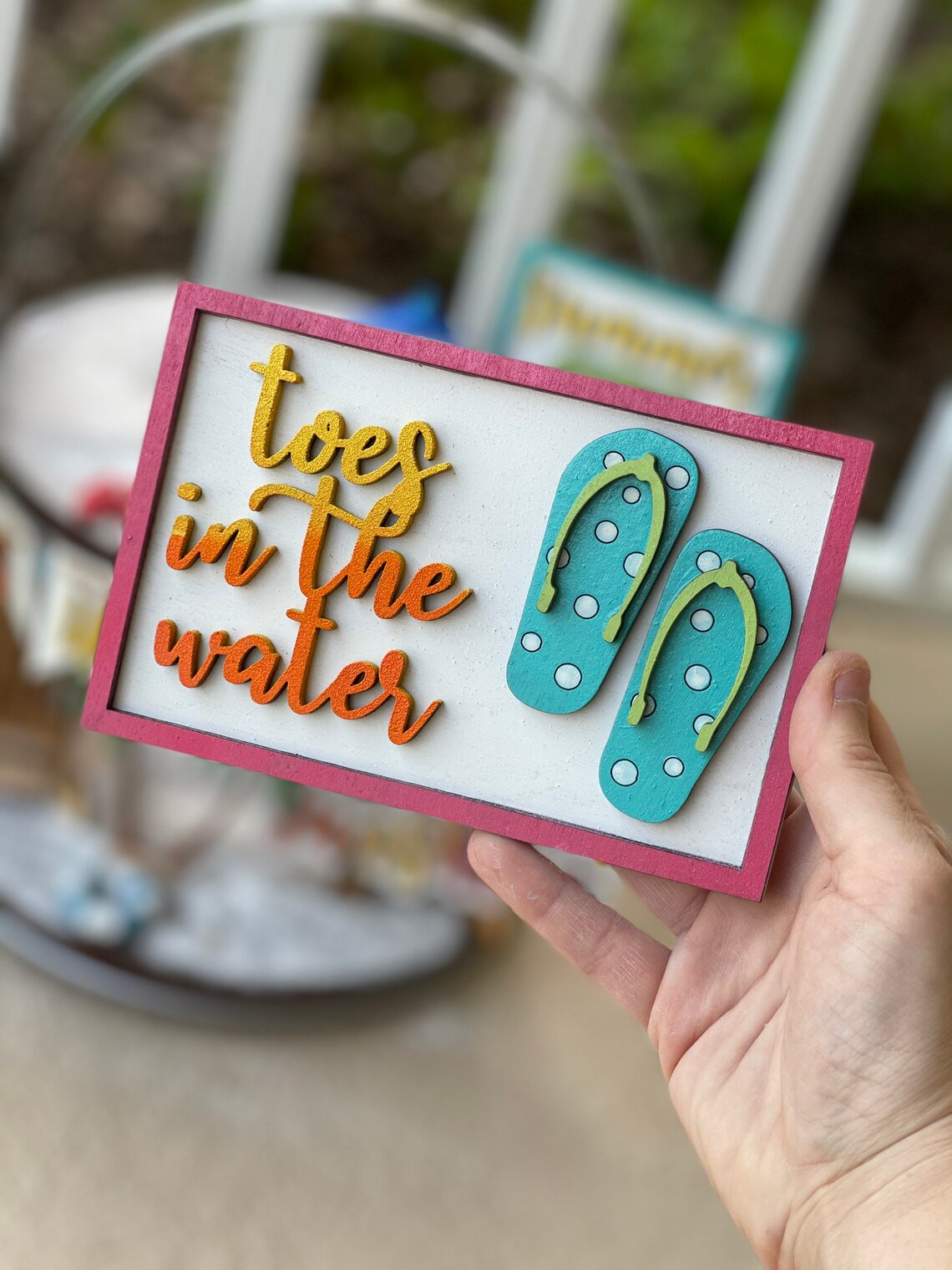 Beach Tier Tray Summer Toes in the Water Summer Tier Tray - Etsy