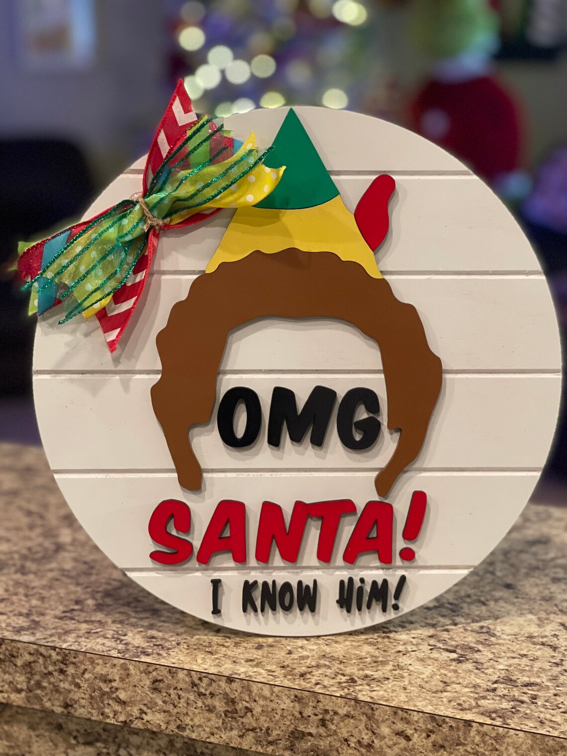 Omg Santa Door Hanger Buddy Elf Hanger Elf Door Hanger - Etsy