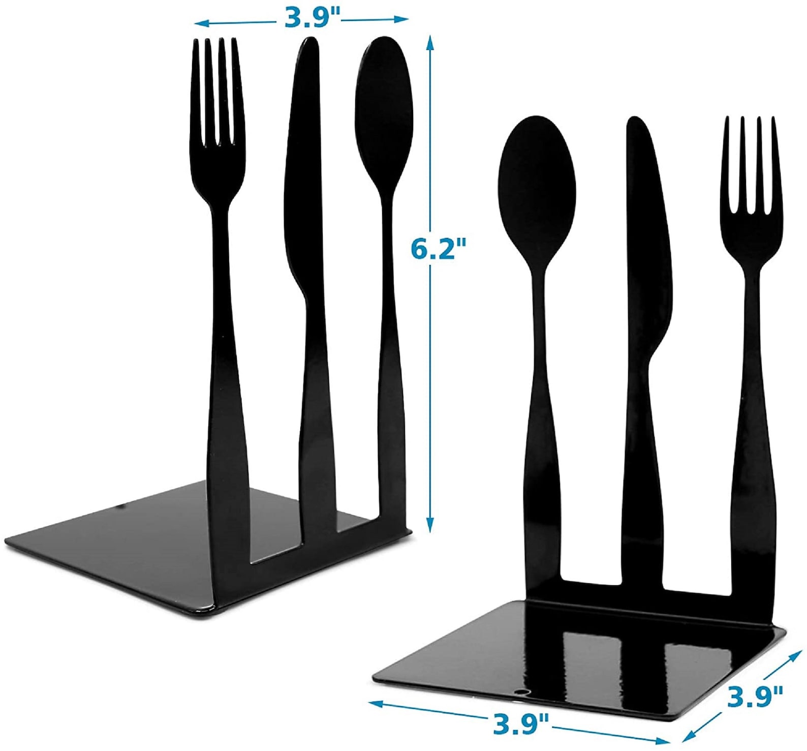 Cookbook Bookends Fork Knife Spoon Bookend Cute Bookend for | Etsy