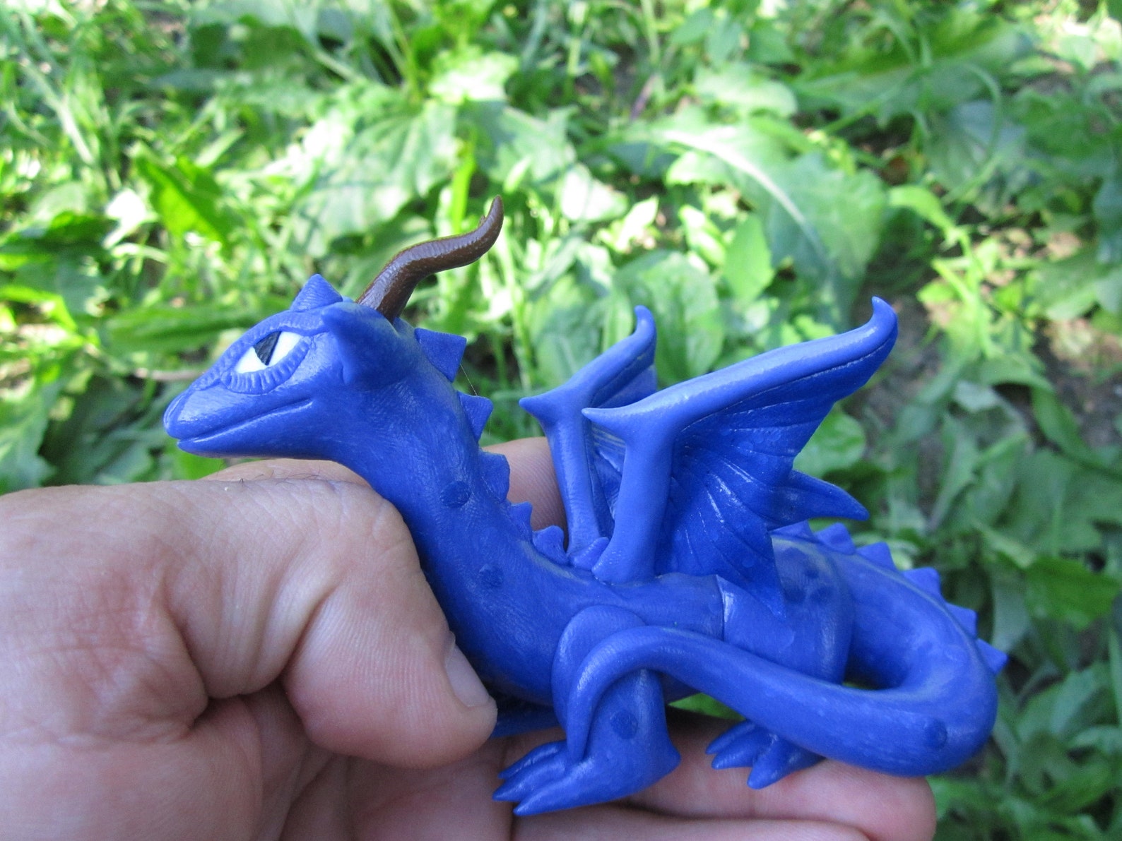 Polymer Clay Blue Dragon Figure Handmade Blue Dragon - Etsy UK