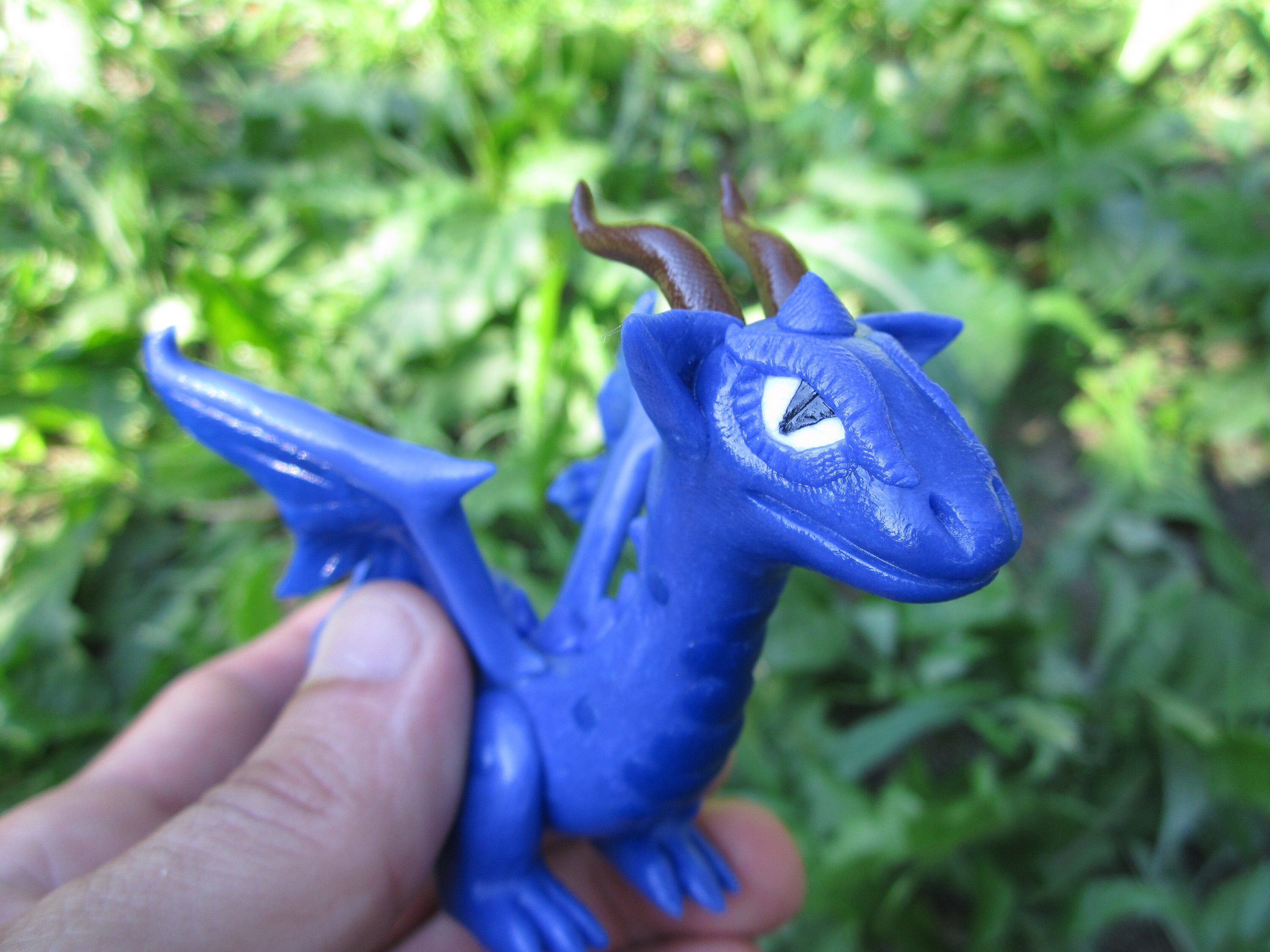 Polymer Clay Blue Dragon Figure Handmade Blue Dragon - Etsy UK
