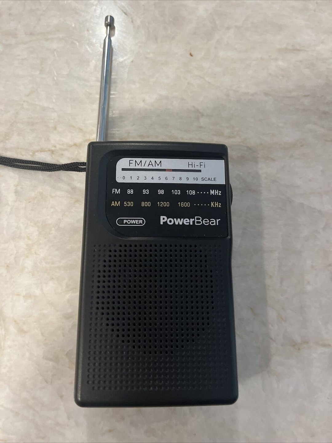 Powerbear Portable Radio FM/AM 2 Band Radio 2AA Battery Operated Hi-fi ...