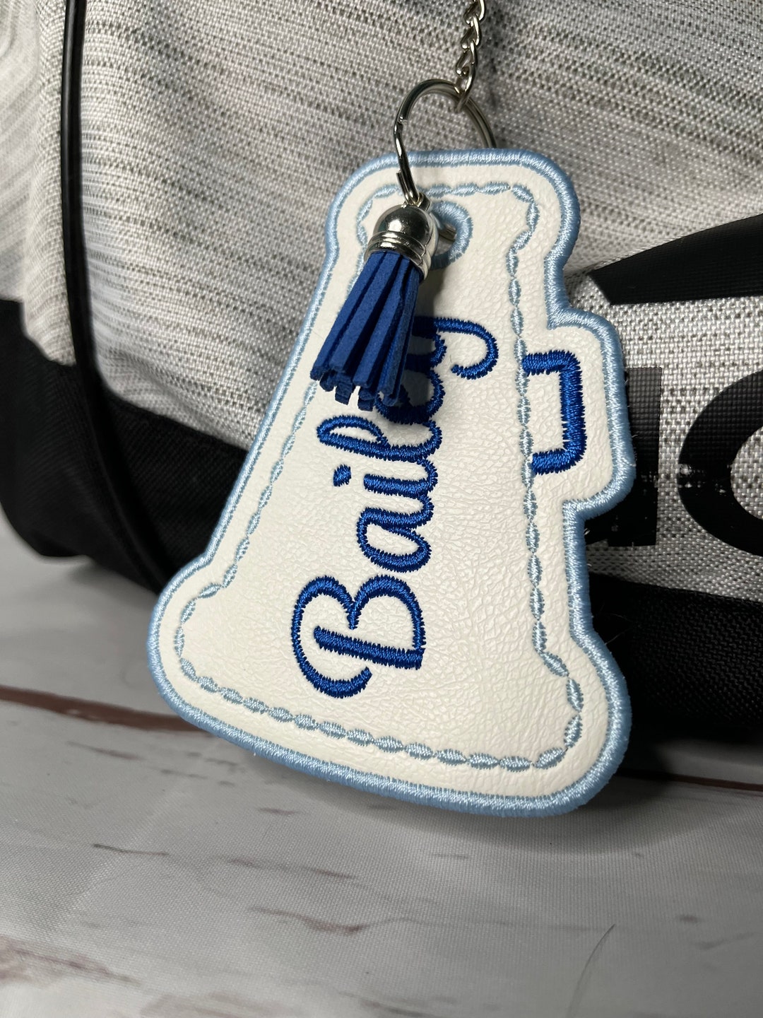Cheer Bag Tag, Cheerleader Bag Tag, School Bag Tag, Megaphone Tag ...