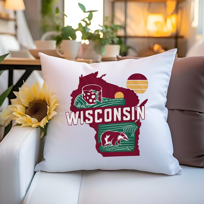 Wisconsin Pillow - Etsy