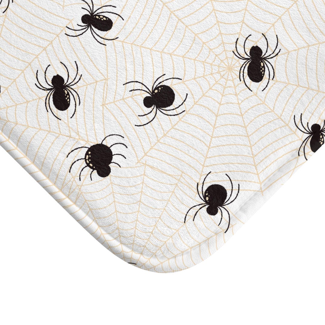 Halloween Spiders Bath Mat Spooky Decor Halloween Decor Fall Bath Mat ...